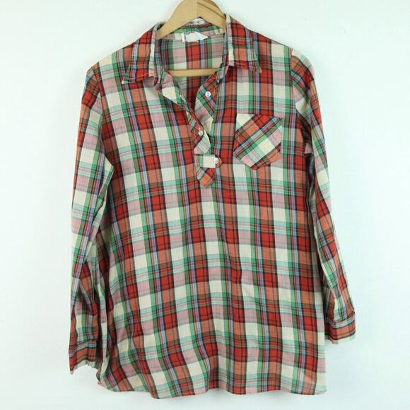 Vintage | Tops | Vintage Womens S M Plaid Shirt Western Cowgirl ...